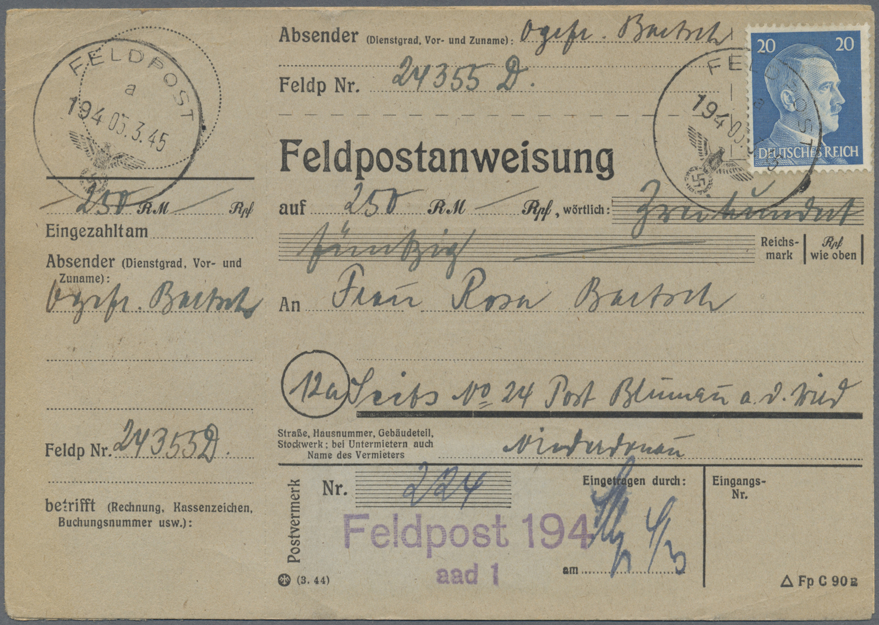 Stamp Auction - feldpost 2. weltkrieg - Auction #40 Germany, Picture ...