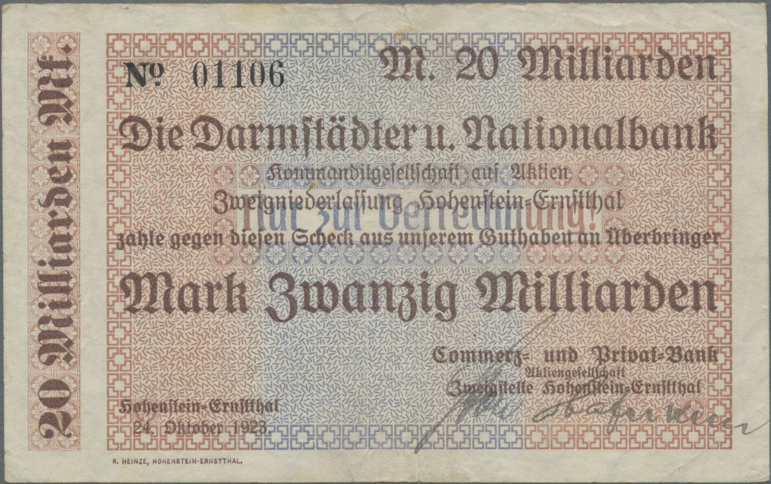 Stamp Auction - Deutschland - Notgeld - Sachsen | Banknoten - 53rd ...