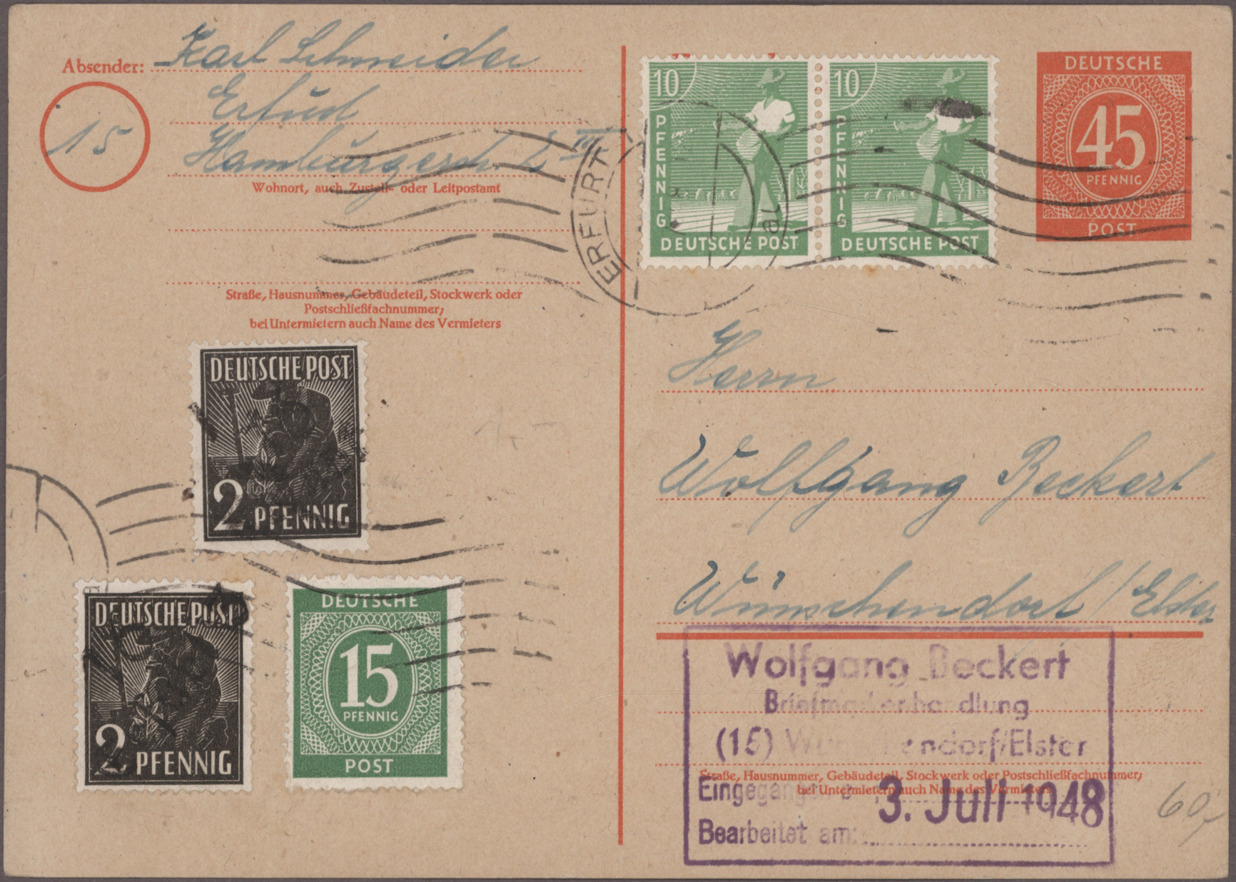 Stamp Auction - bizone - 53rd AUCTION - Day 5, Collections Estates ...