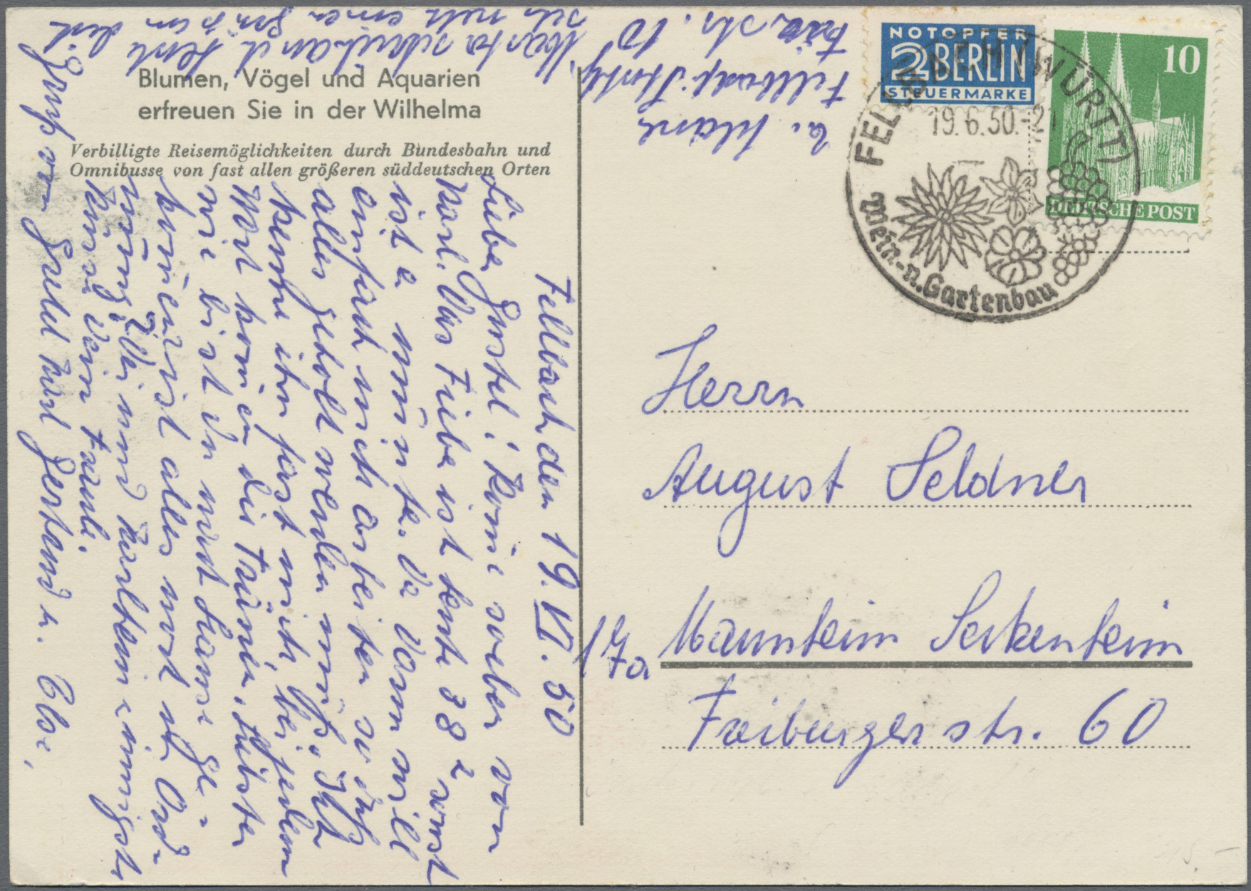 Stamp Auction - Ansichtskarten: Baden-Württemberg - Sale #47 Single ...