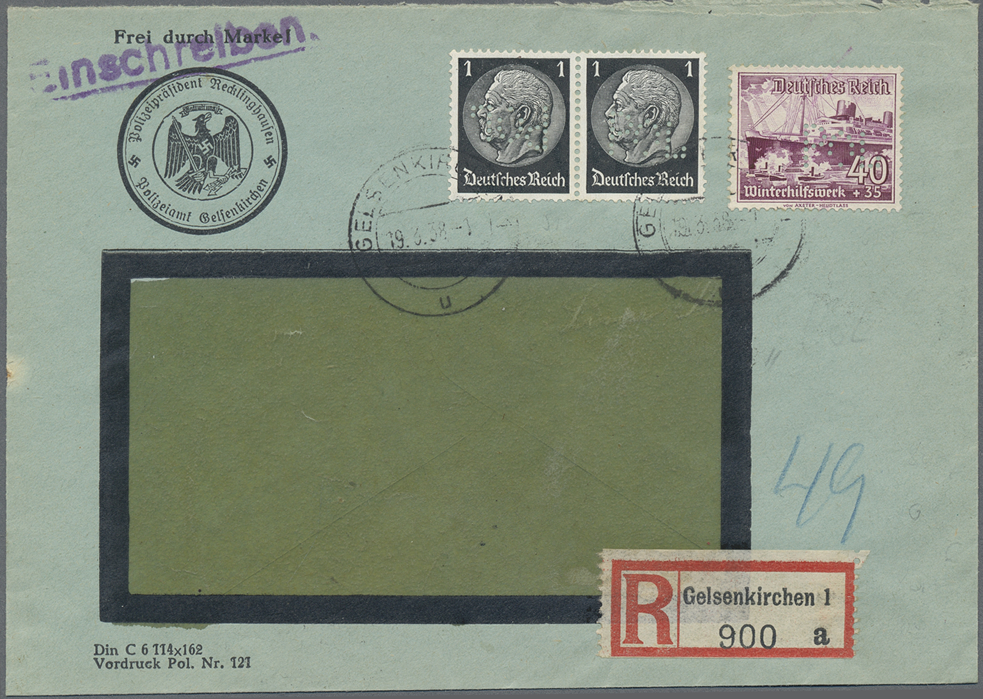 Stamp Auction - Deutsches Reich - POL-Lochungen - 52nd Auction - Day 6 ...