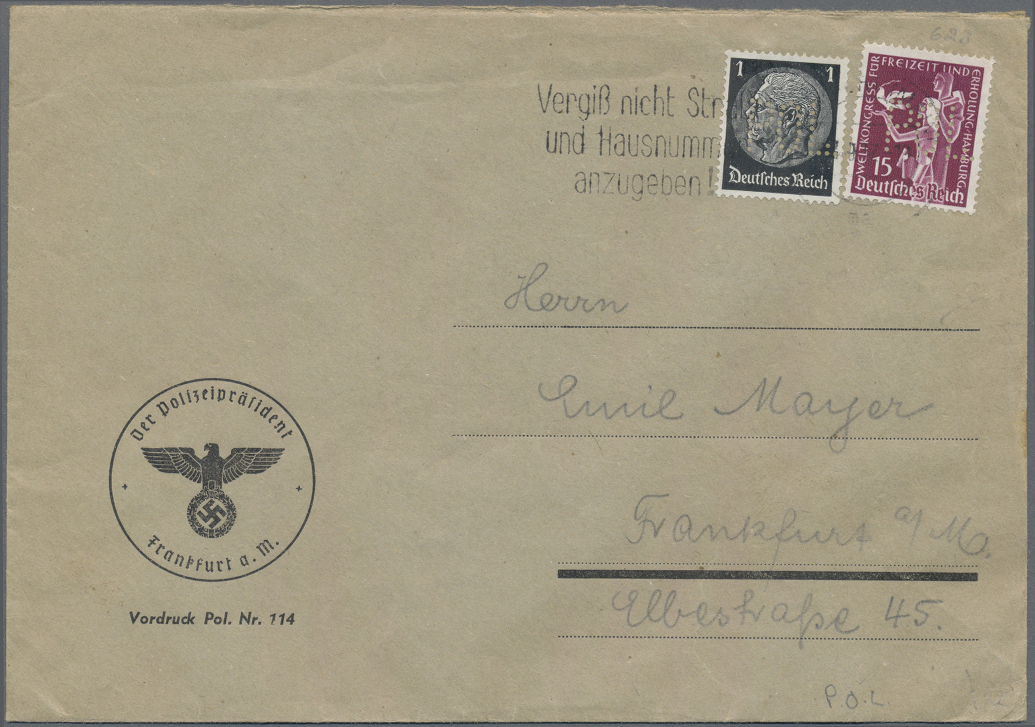 Deutsches Reich - POL-Lochungen Stamp Auctions