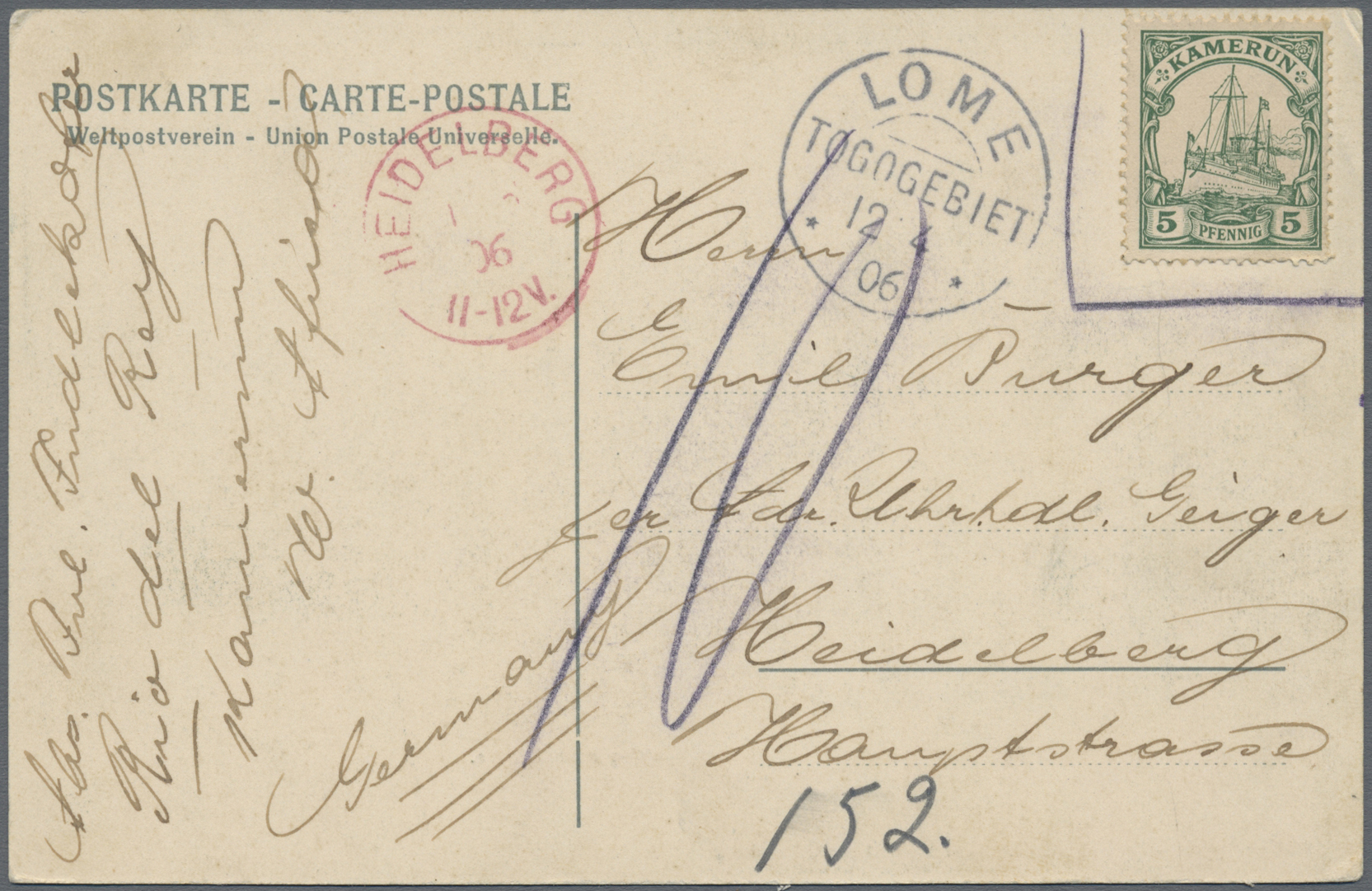 Stamp Auction - Deutsche Kolonien - Kamerun - Besonderheiten - 52nd ...