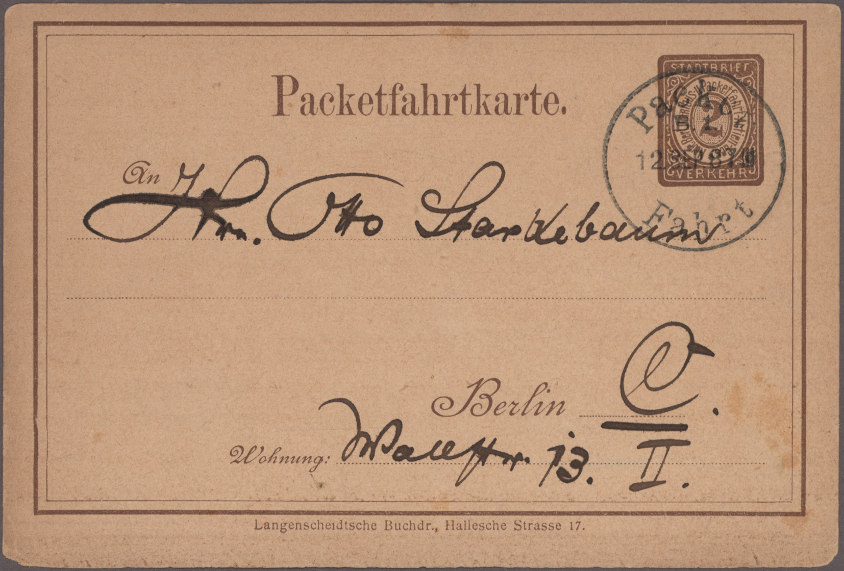 Stamp Auction - Deutsches Reich - Privatpost (Stadtpost) - 54th AUCTION ...