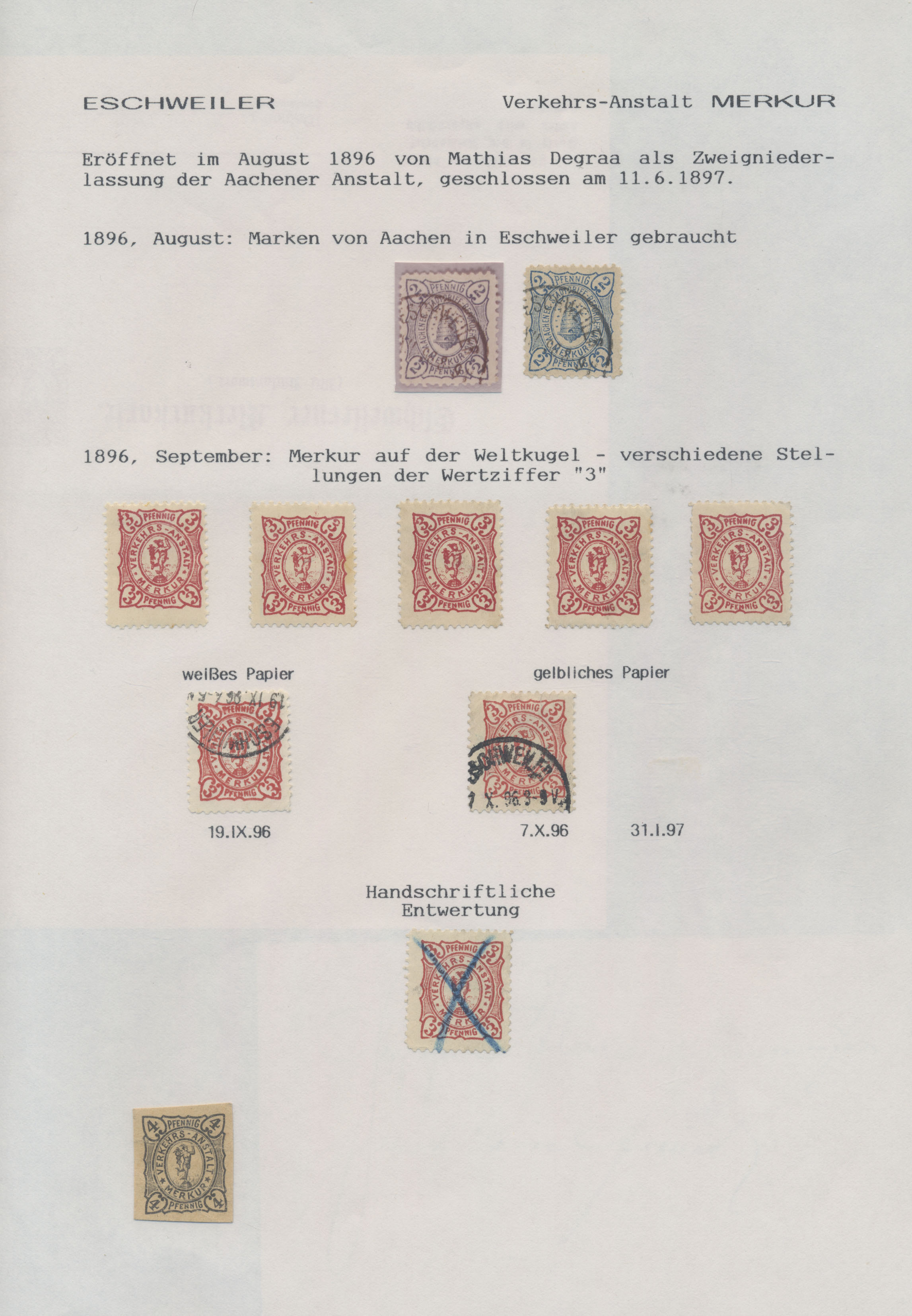 Stamp Auction - Deutsches Reich - Privatpost (Stadtpost) - 57th AUCTION ...